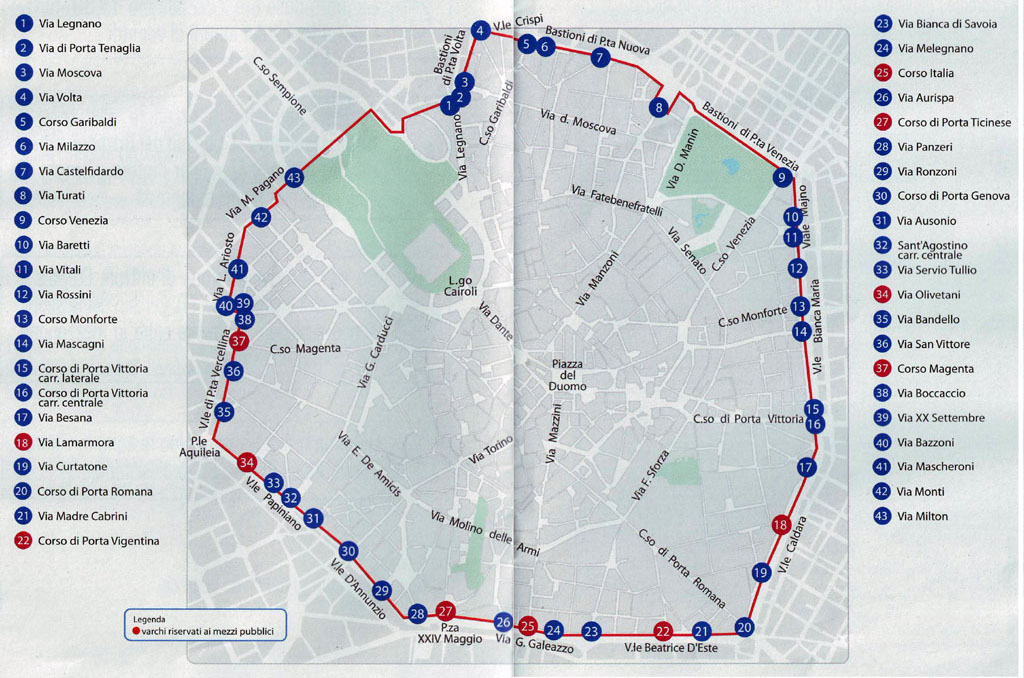 ITALIE : ZTL Milan - Zone C – Parclick